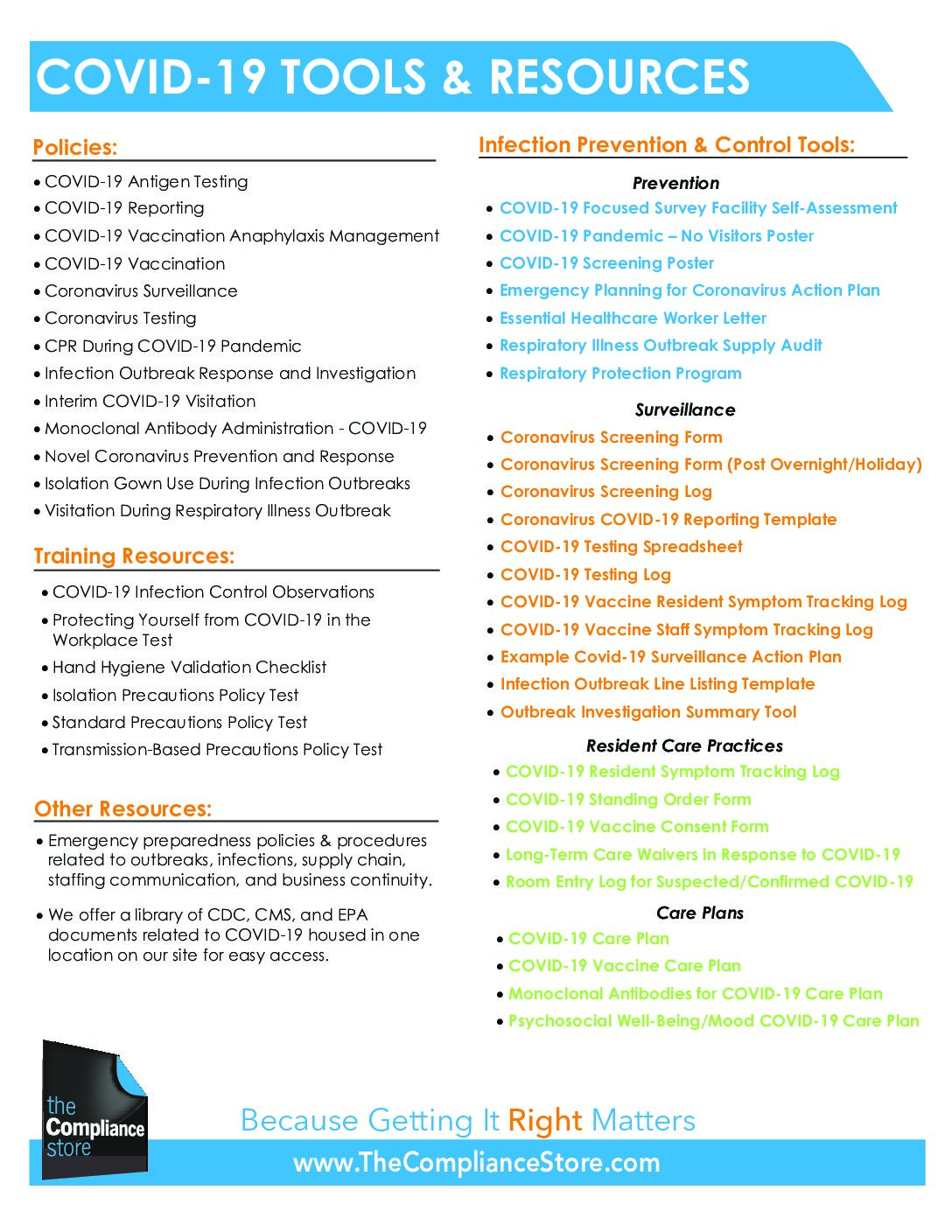 COVID-19 Tools and Resources - The Compliance Store